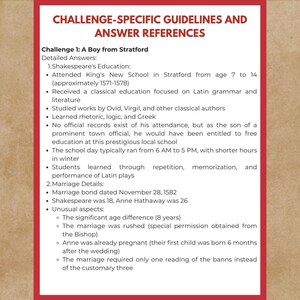 Shakespeare Internet Scavenger Hunt Printable for School Students ...