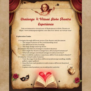 Shakespeare Internet Scavenger Hunt Printable for School Students ...
