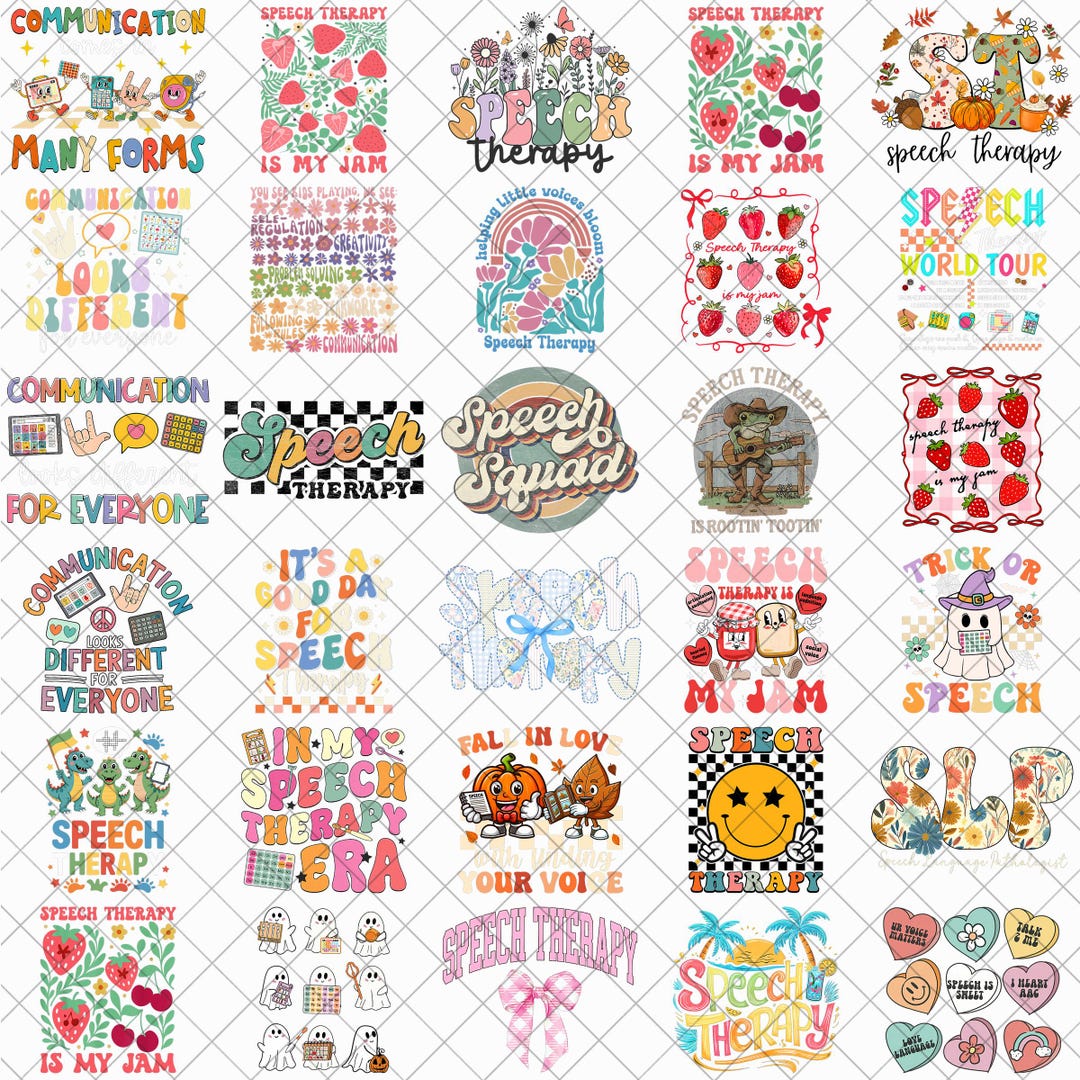 80+ Speech Therapy Bundle Png , SLP Clipart for Speech Language ...