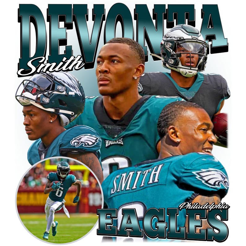 DEVONTA SMITH T Shirt Design. PNG Digital 4500x5100 Px. American ...