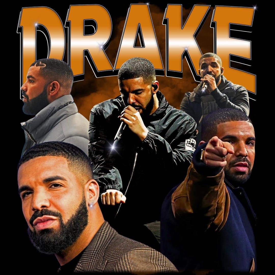 DRAKE T Shirt Design. PNG Digital 4500x5100 Px. Rap, Rapper, Hiphop ...