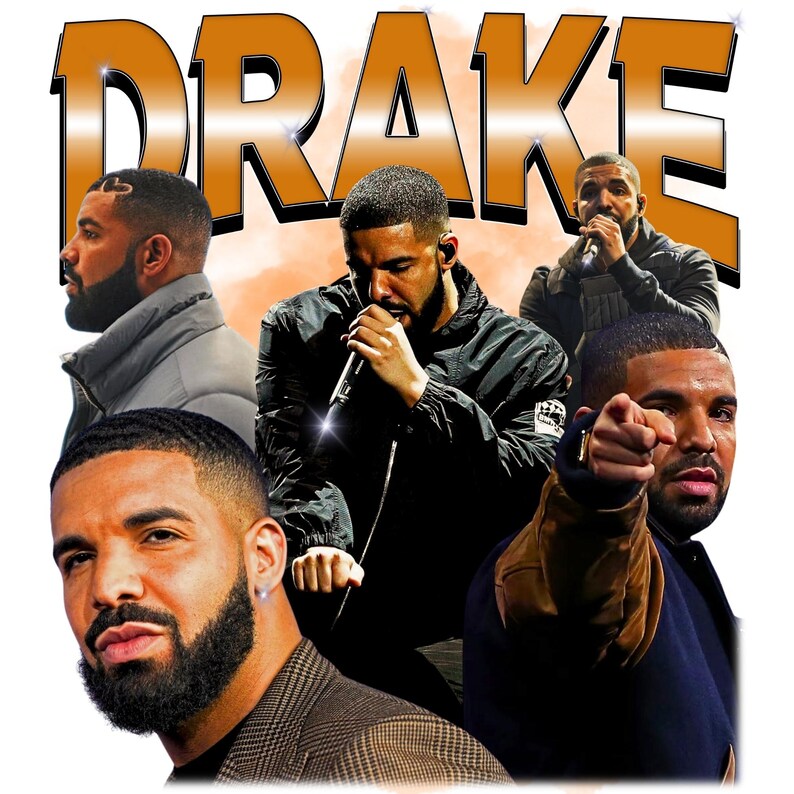 DRAKE T Shirt Design. PNG Digital 4500x5100 Px. Rap, Rapper, Hiphop ...