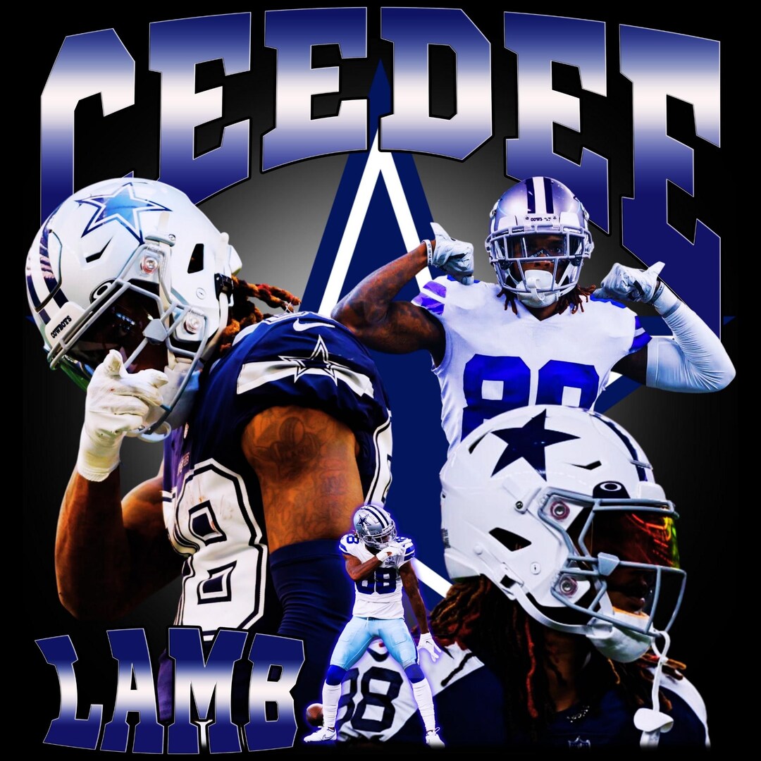 CEEDEE LAMB T Shirt Design. PNG Digital 4500x5100 Px. American Football ...