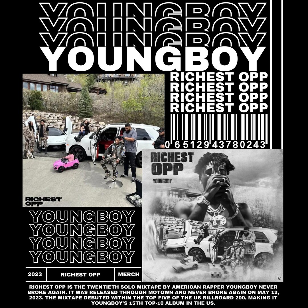 YOUNGBOY T Shirt Design. PNG Digital 4500x5100 Px. Rapper, Hiphop ...