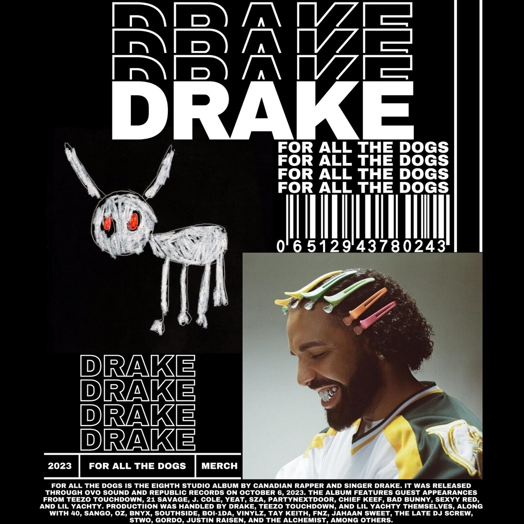 DRAKE T Shirt Design. PNG Digital 4500x5100 Px. Rap, Rapper, Hiphop ...