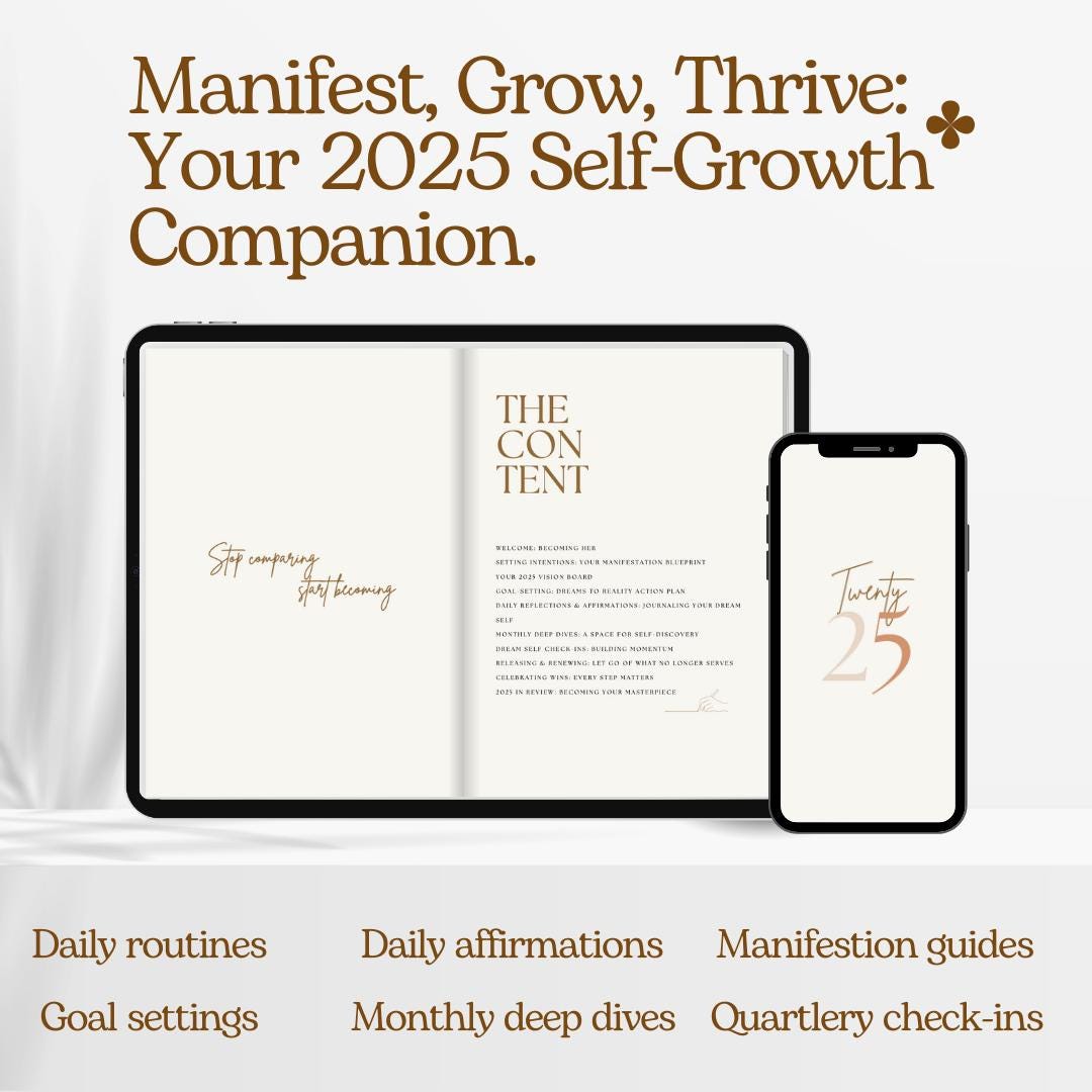 2025 Goal Planner Manifestation Guide Daily Affirmations Goal Settings ...