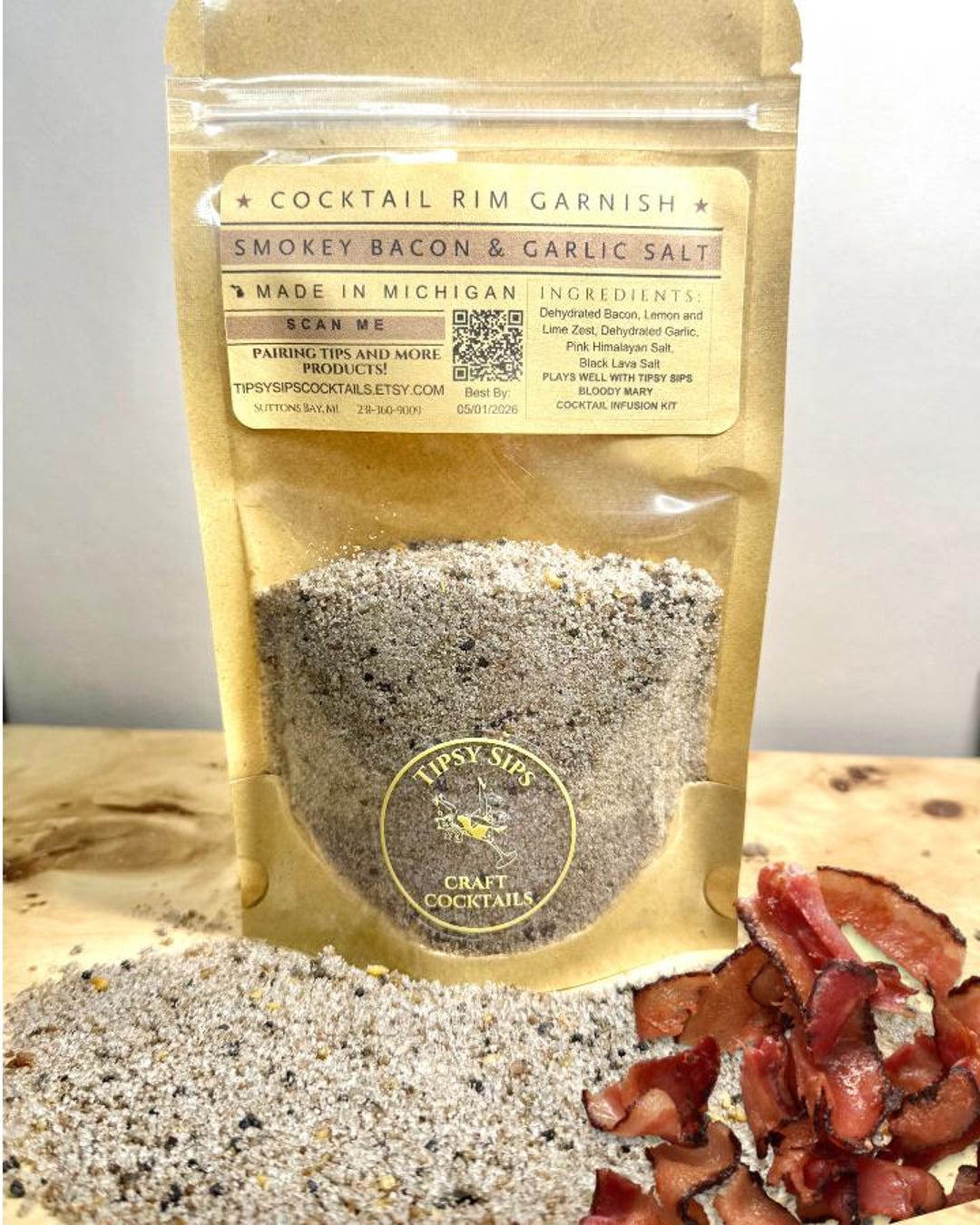Cocktail Rim Salt | Smoky Bacon Garlic Rim Salt | Bloody Mary Salt ...