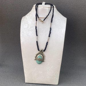 Handmade Moroccan Silver Tuareg Necklace Gift, Vintage Pendant Fibula ...