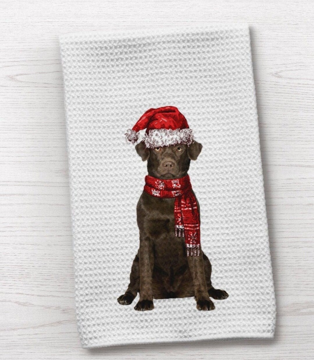 Chocolate Lab, Labrador Towel, Christmas Towel, Dog Towel, Chocolate ...