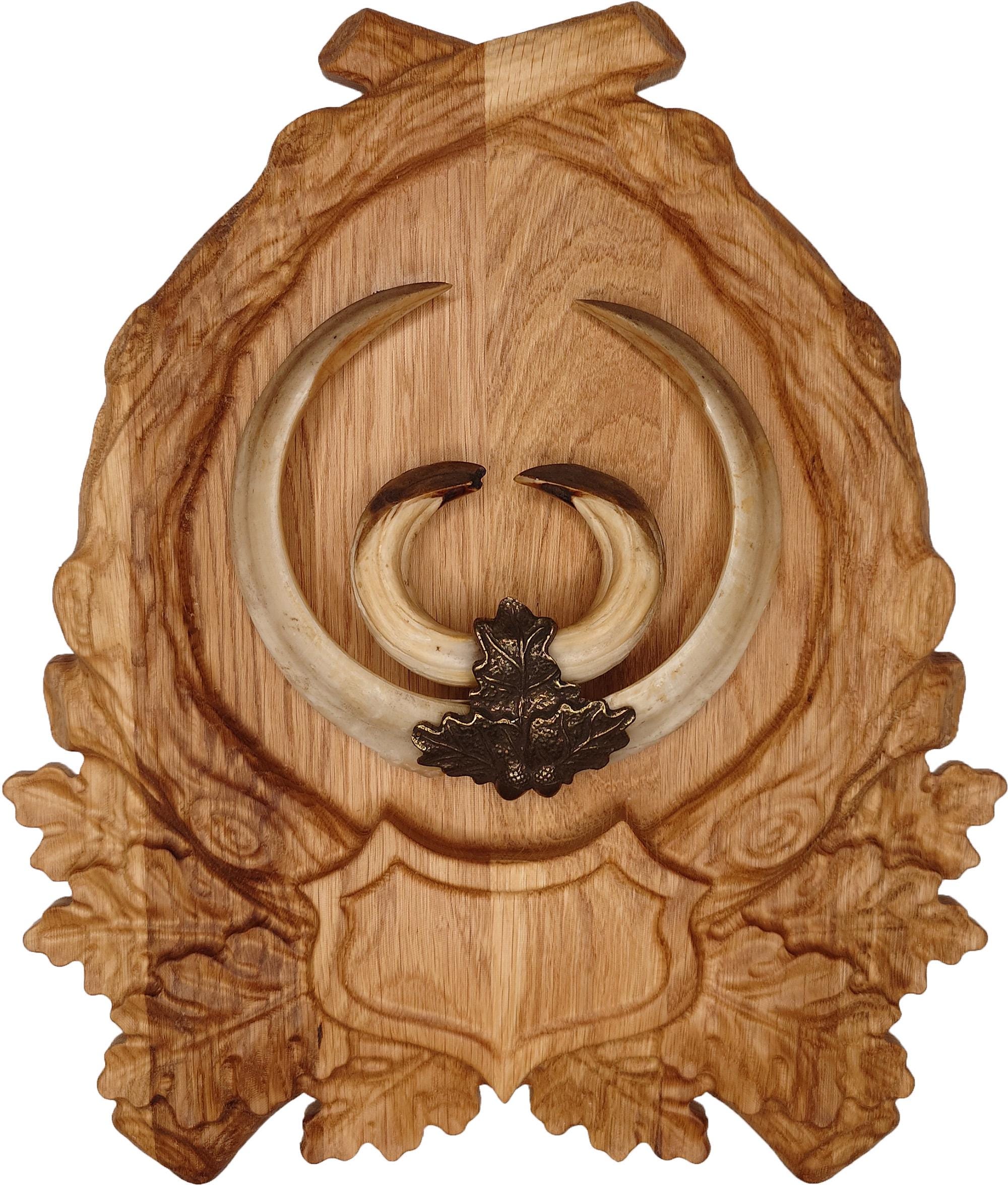 Plaque for Boar Tusks - Etsy