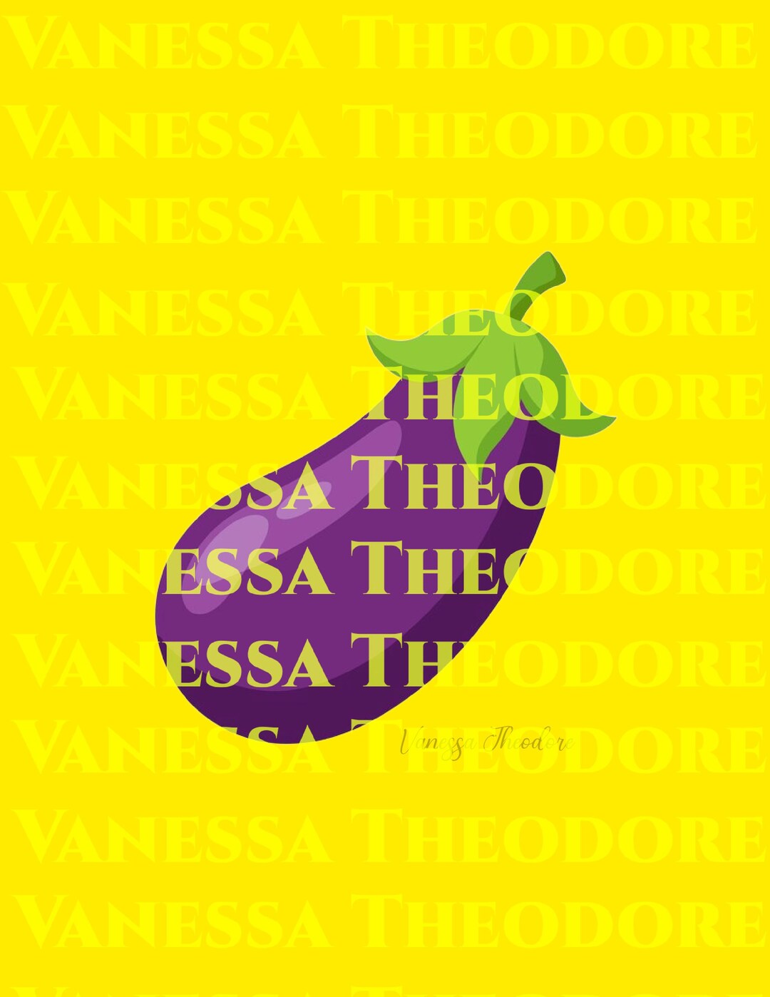 CHEEKY EMOJIS SERIES: Size Matters Eggplant Emoji by Vanessa Theodore ...