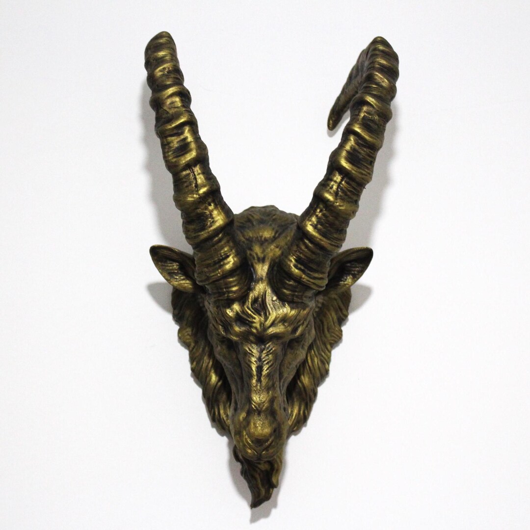 Goat Head Wall Decor - Nature-inspired Animal Wall Mount Art, Wildlife ...