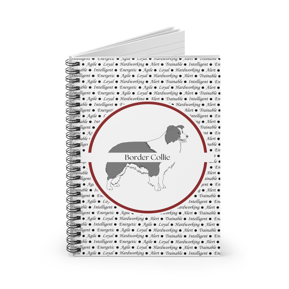 Dog Breed Spiral Notebook Border Collie - Etsy