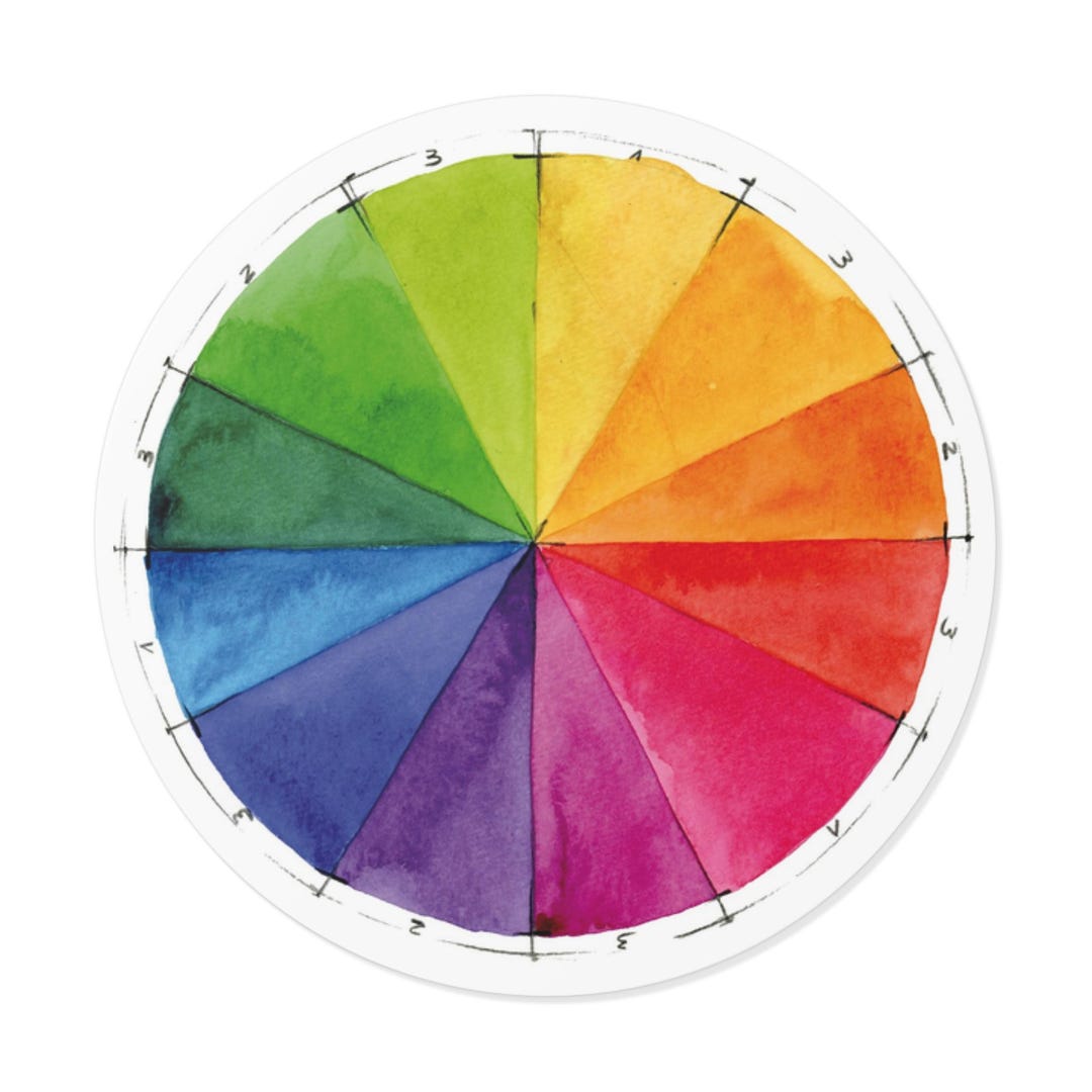 Watercolor Color Wheel Vinyl Sticker, Artist Palette Decal - Etsy UK