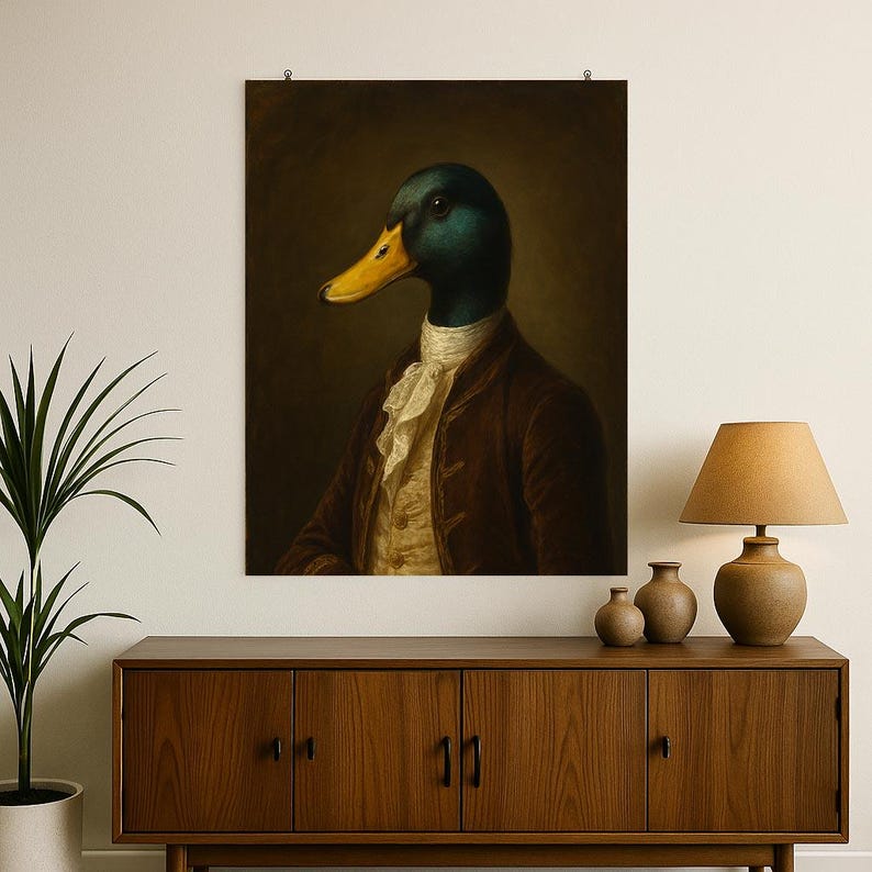 Vintage Mallard Duck Fine Art Posters, Duck Wall Decor, 18th Century ...