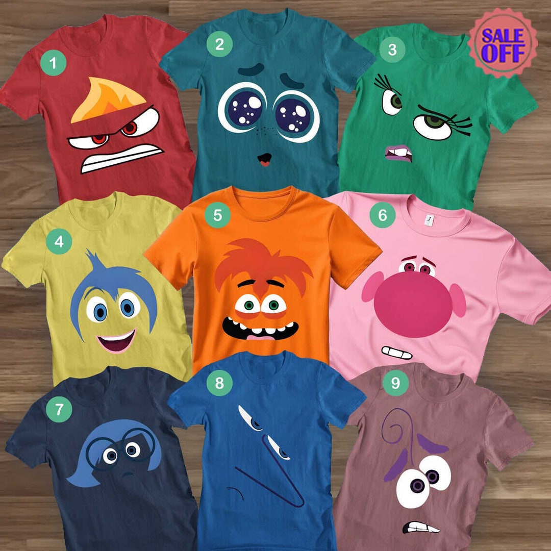 Camisa de disfraz de personajes de Inside Out, camiseta de personajes ...