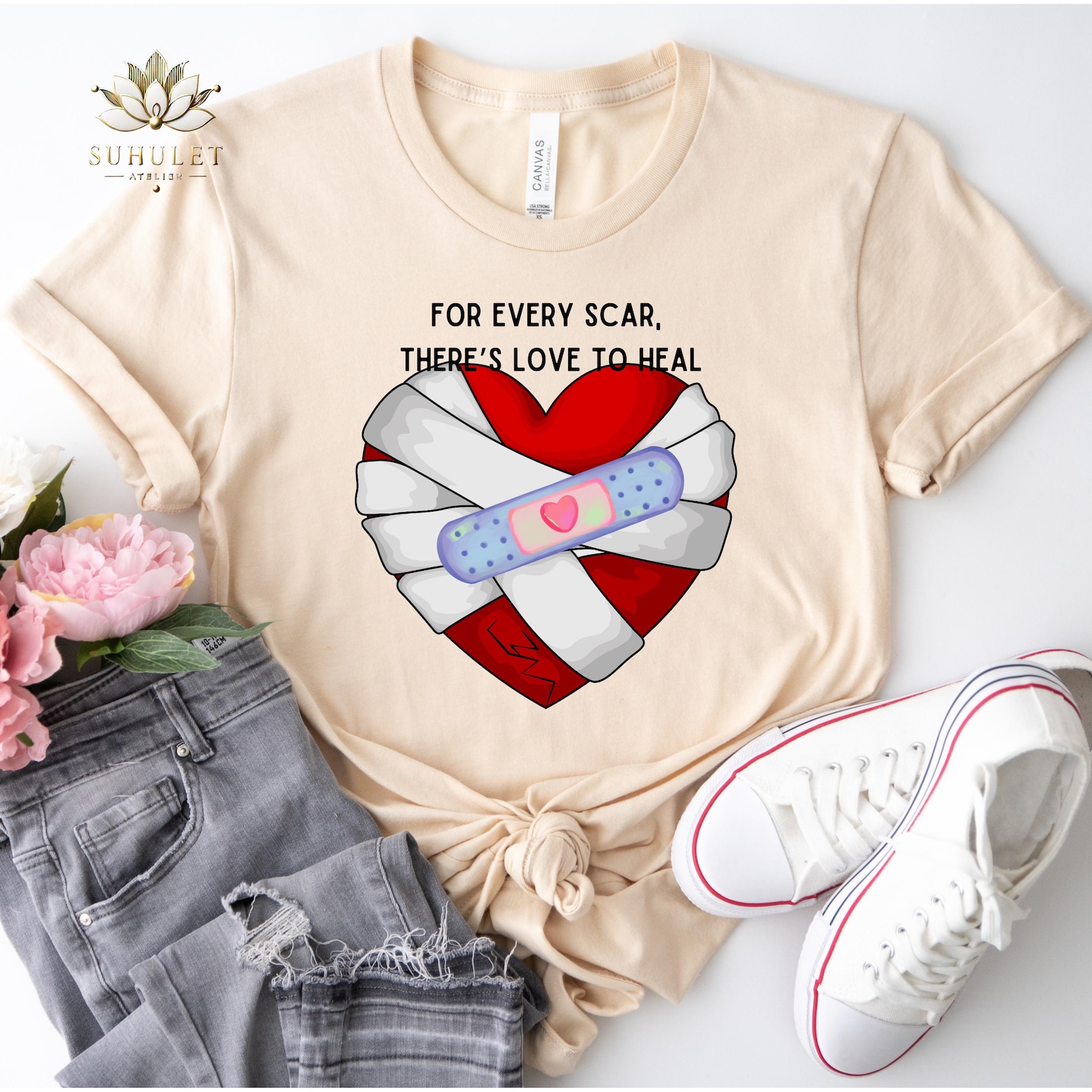 Healing Heart Clipart: Bandage Illustration (PNG, SVG, PDF) - Etsy
