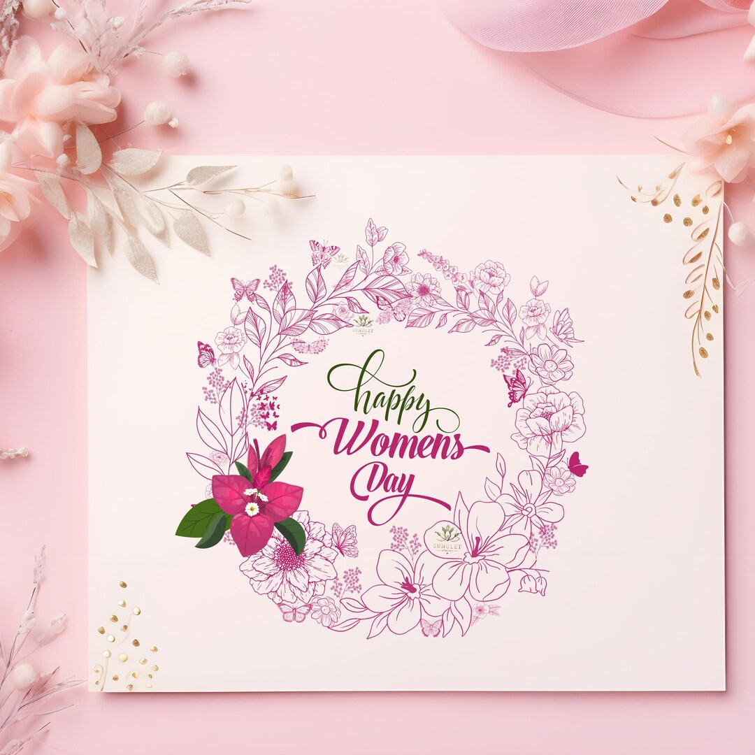 Women's Day Clipart Happy Women's Day PNG Elegant , Instant Digital ...