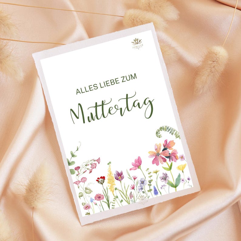 Mother’s Day Card Printable | Floral Watercolor Design | Alles Liebe ...