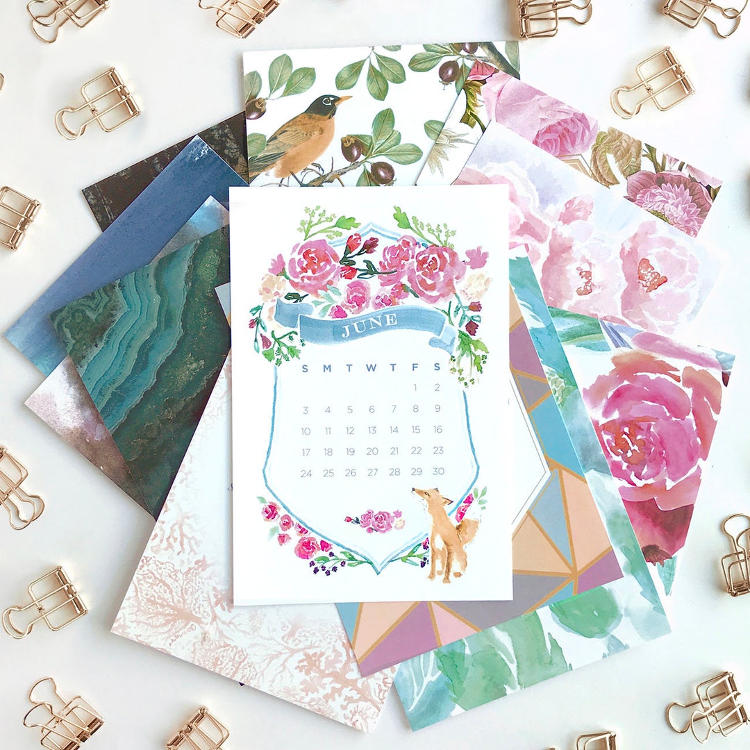 2026 Desk Calendar + Midori Clip - Desktop Calendar - Assorted Designs ...