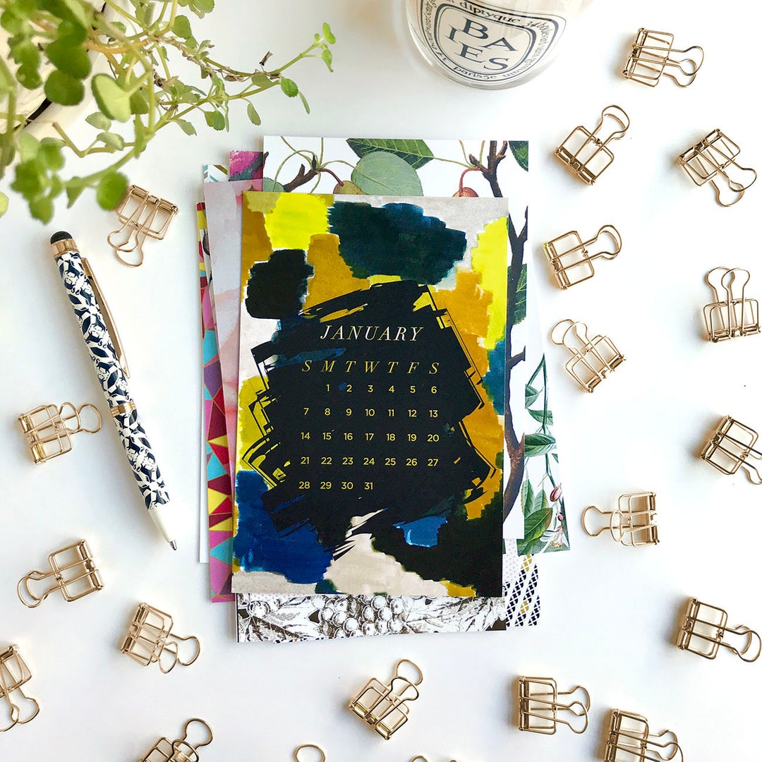 2024 Desk Calendar Midori Clip Desktop Calendar Assorted - Etsy
