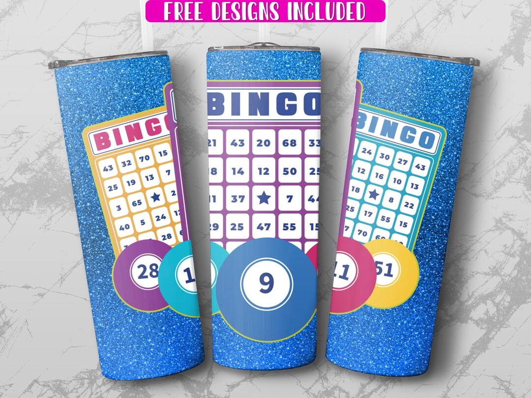 Bingo Tumbler Wrap, Bingo Game 20oz Tumbler PNG, Bingo Card Design ...