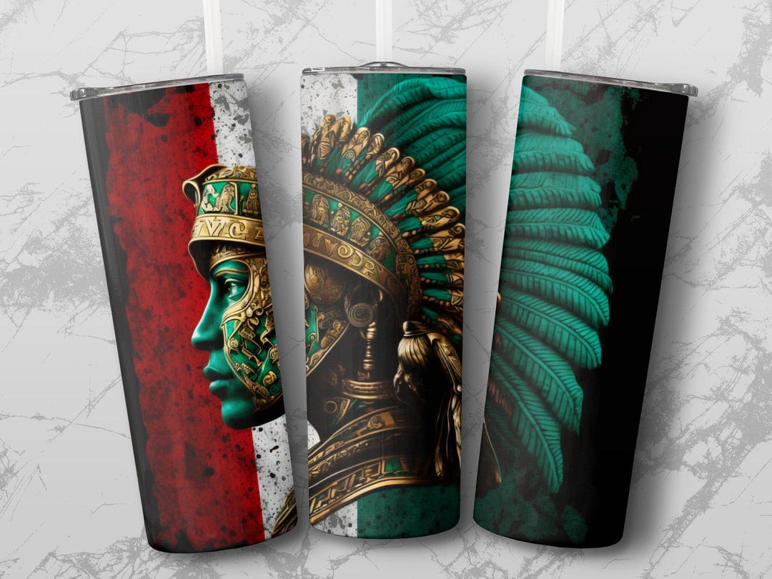 Aztec Warrior Tumbler Wrap Design, PNG SVG Digital Download, 20oz ...