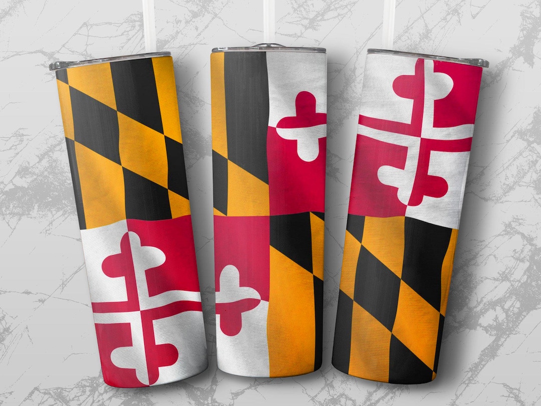Maryland State Flag Tumbler Wrap, It's a PNG Wrap for 20oz Tumbler ...