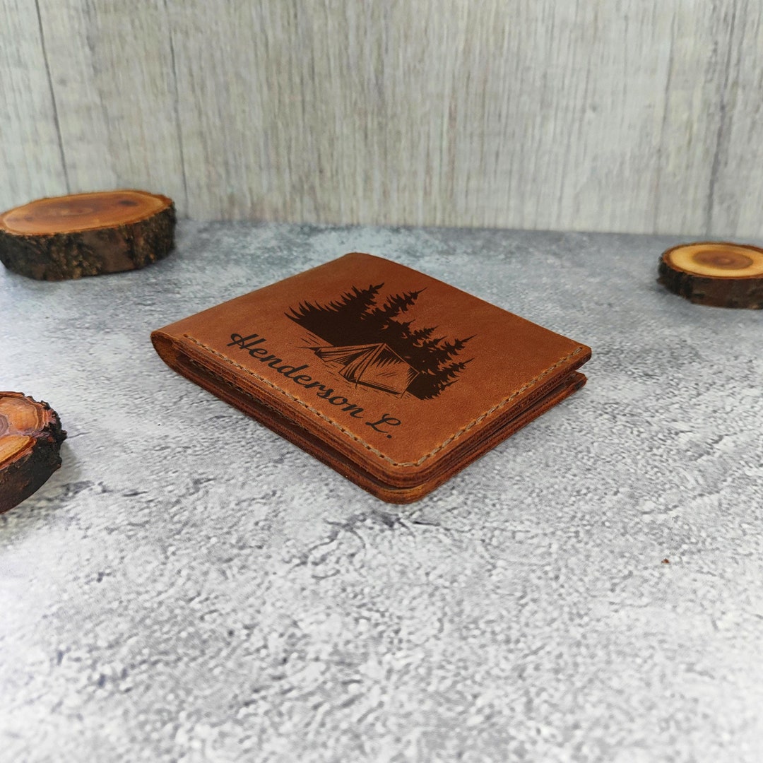 Camping Wallets for Men, Engraved Wallet Men, Adventure Wallets, Hiking ...
