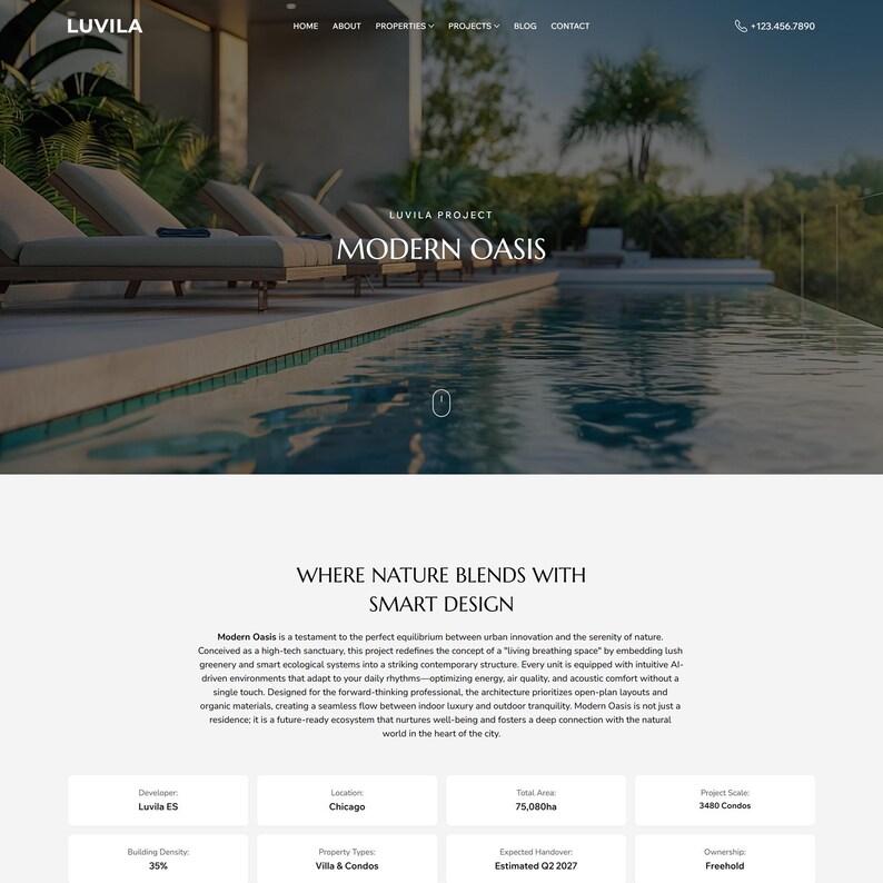 Wix Studio Template for Real Estate | Property Sales Website | Luvila ...