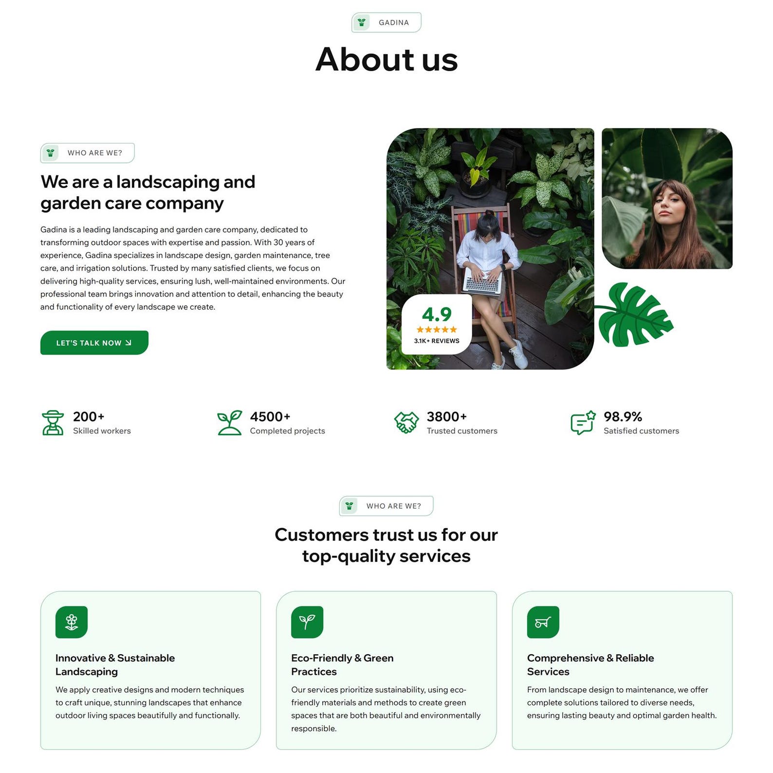 Wix Template for Landscaping, Gardening, Home Decoration Services ...