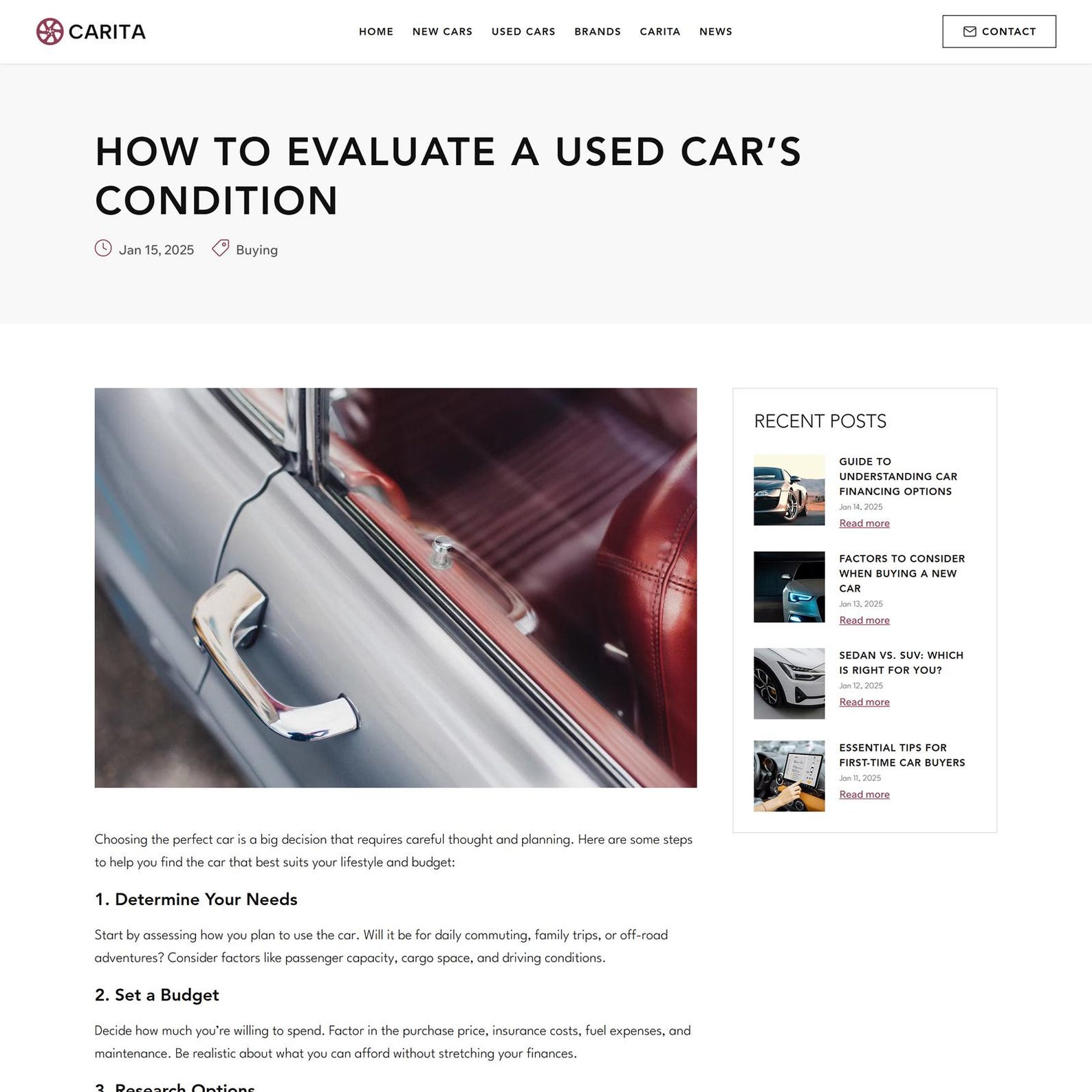 Wix Template for Car Dealer or Car Showrooms | Modern & Luxury Web ...