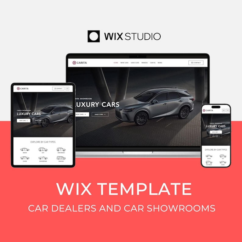 Wix Template for Car Dealer or Car Showrooms | Modern & Luxury Web ...