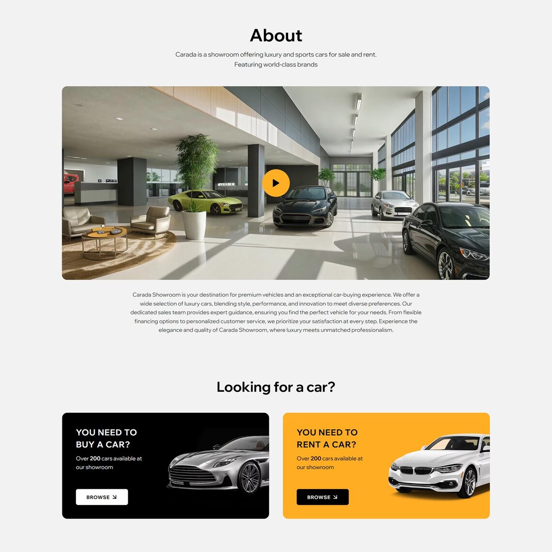 Wix Template for Car Dealerships and Showrooms (car Sales/rental ...