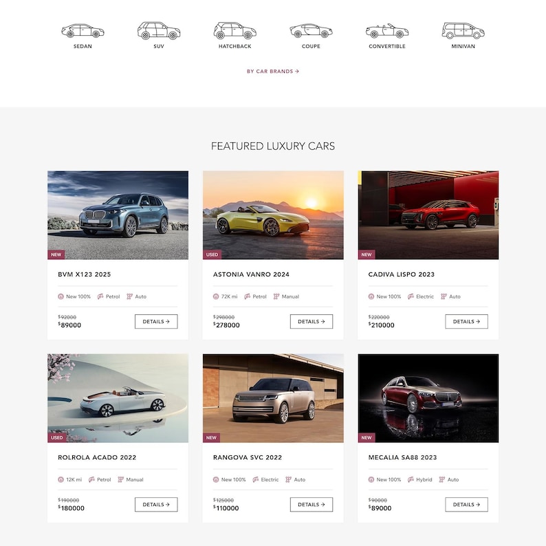 Wix Template for Car Dealer or Car Showrooms | Modern & Luxury Web ...