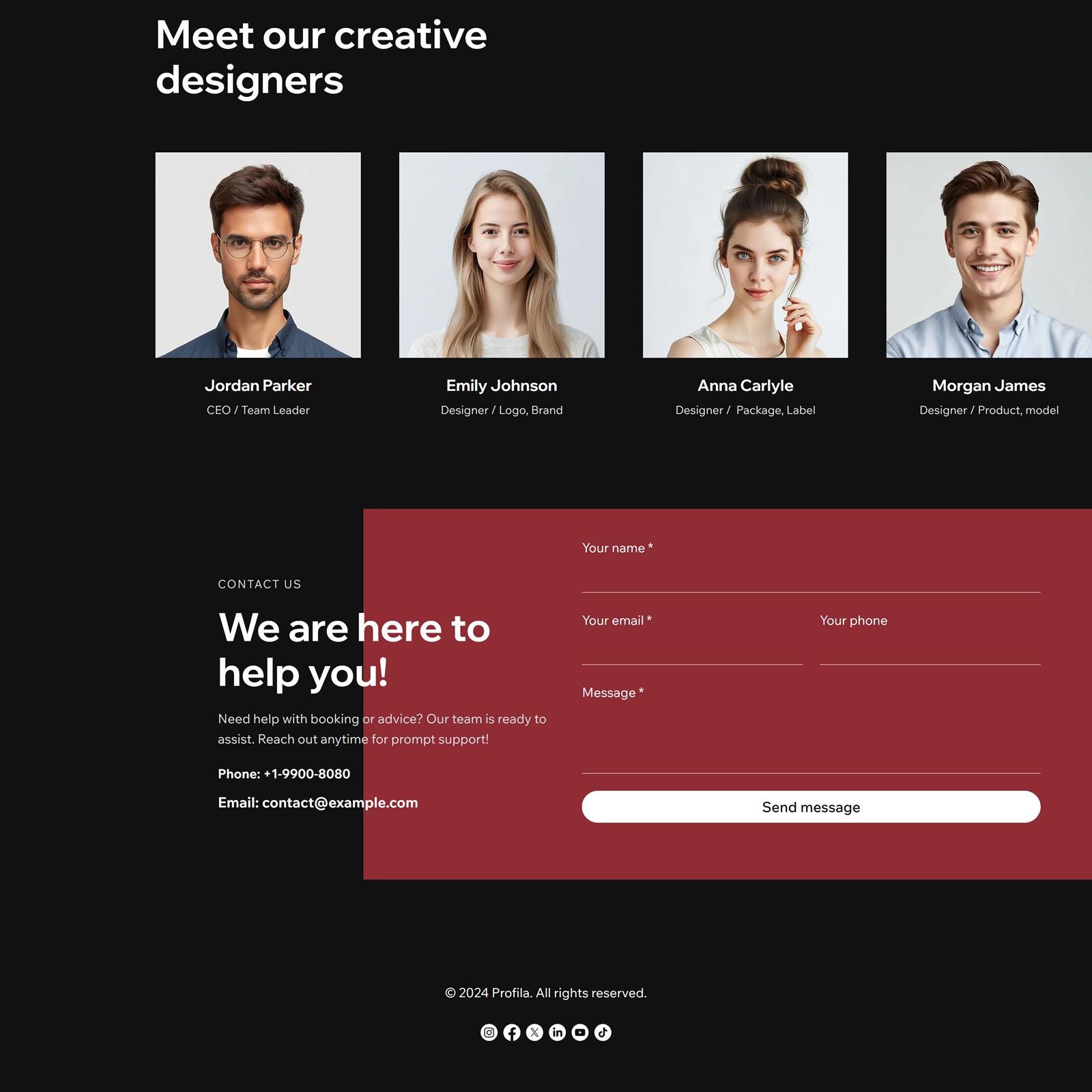 Wix Template for Profile and Personal Landing Page, Modern and Unique ...