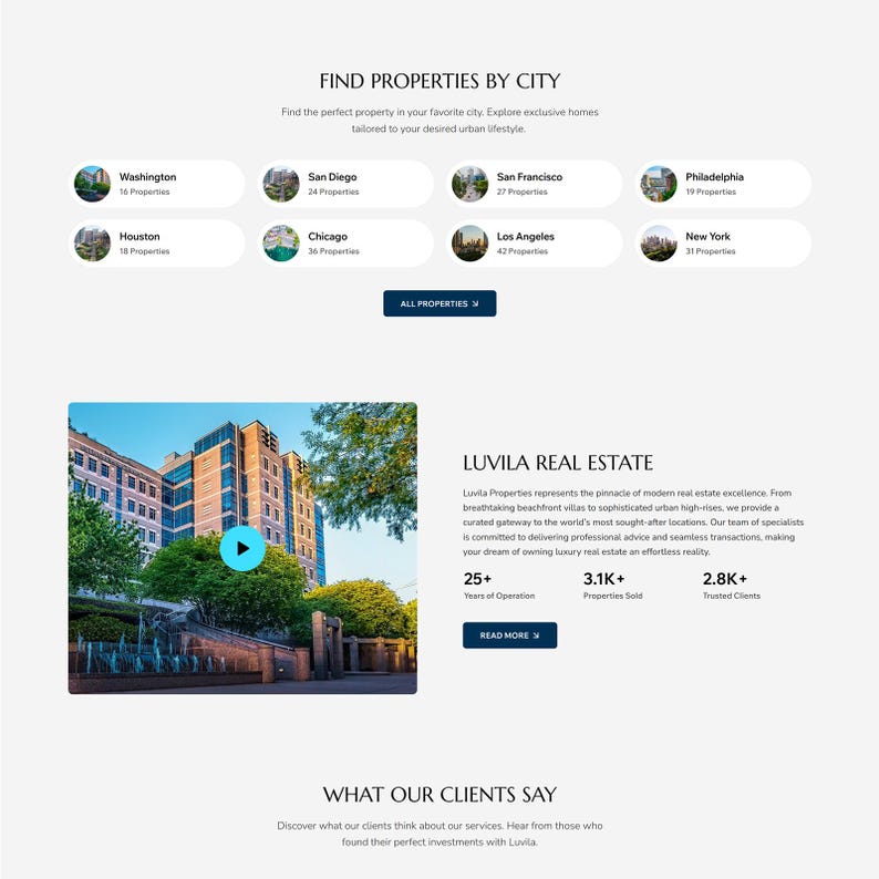 Wix Studio Template for Real Estate | Property Sales Website | Luvila ...