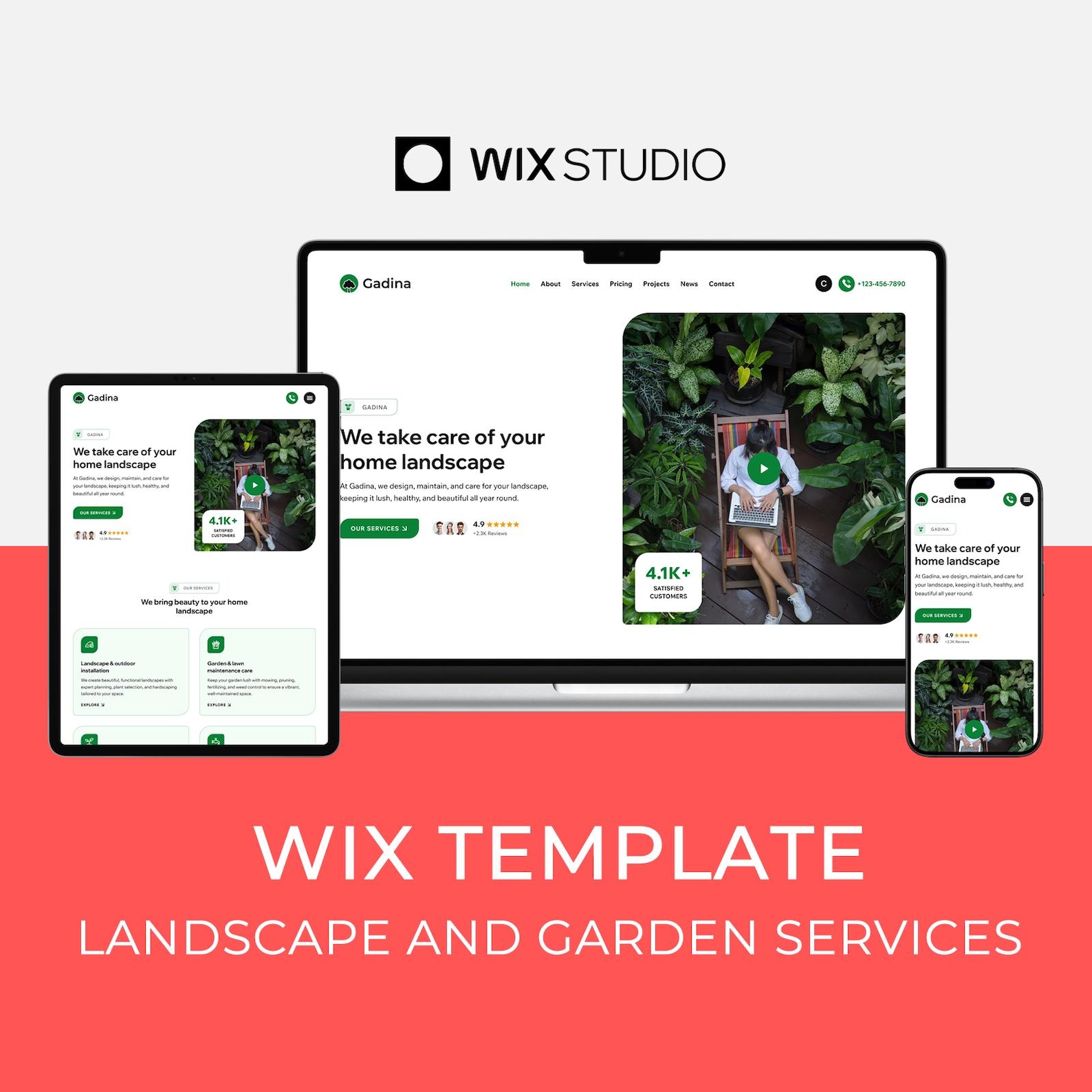 Wix Template for Landscaping, Gardening, Home Decoration Services ...