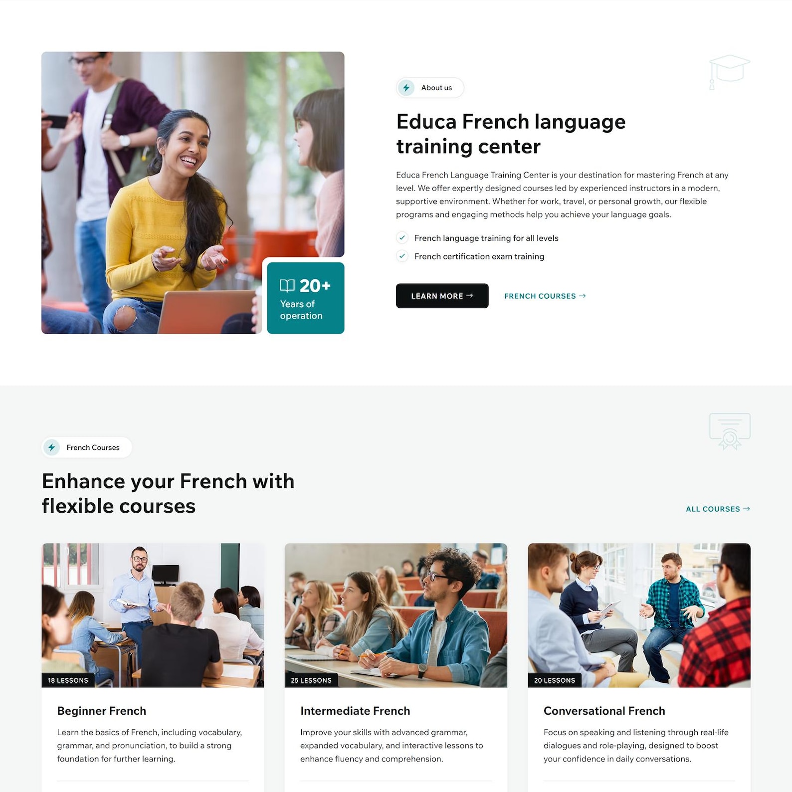 Wix Template for Education, Training, Courses & Teachers | Modern Web ...