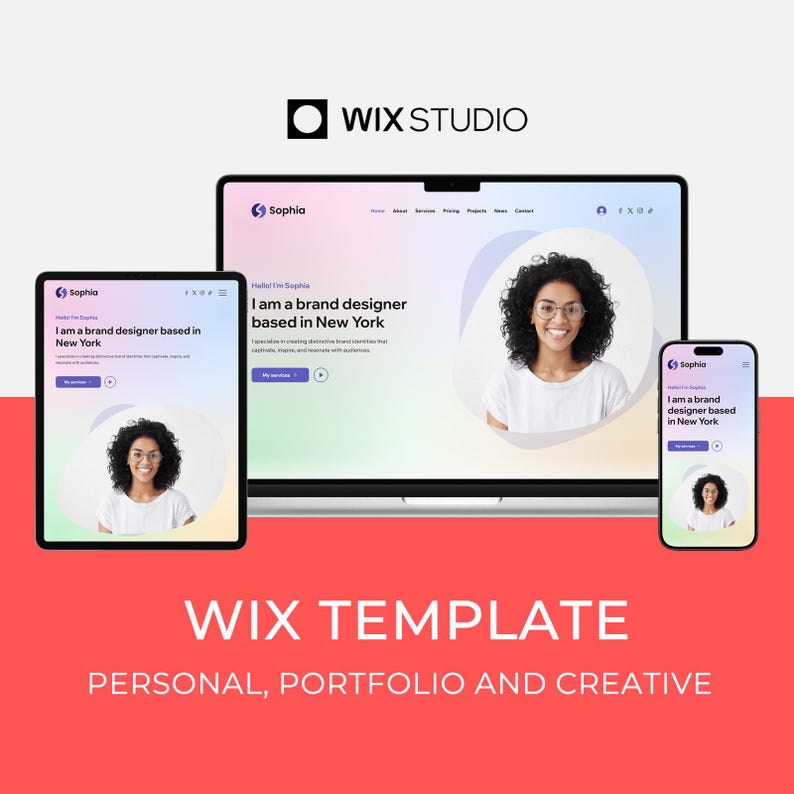 Wix Template for Personal, Portfolio and Creative Services | Modern Web ...