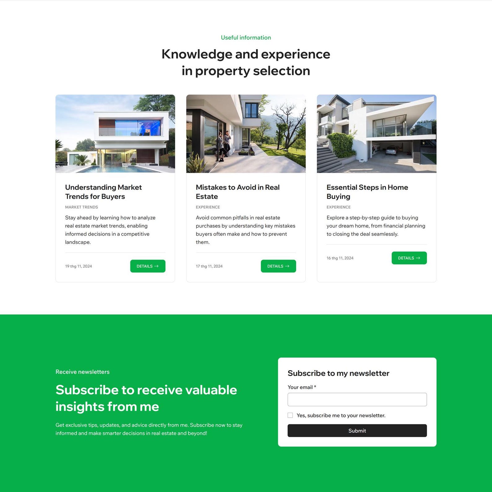 Wix Template for Real Estate Agency or Brokerage | Home/house Websites ...