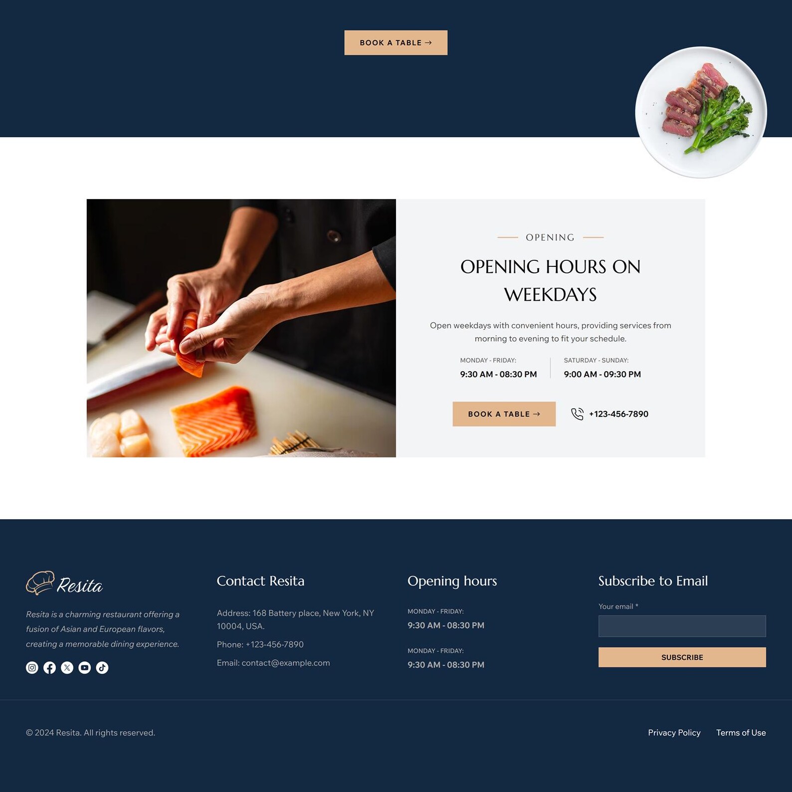 Wix Template for Restaurant, Bar and Coffee Shop | Luxury Web Design ...