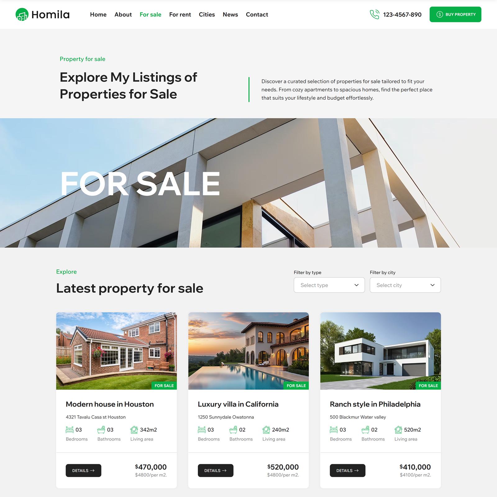 Wix Template for Real Estate Agency or Brokerage | Home/house Websites ...