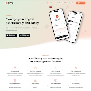 Wix Template for Mobile App Landing Page | Modern Web Design | Apita Website by Bithemer on Wix ...