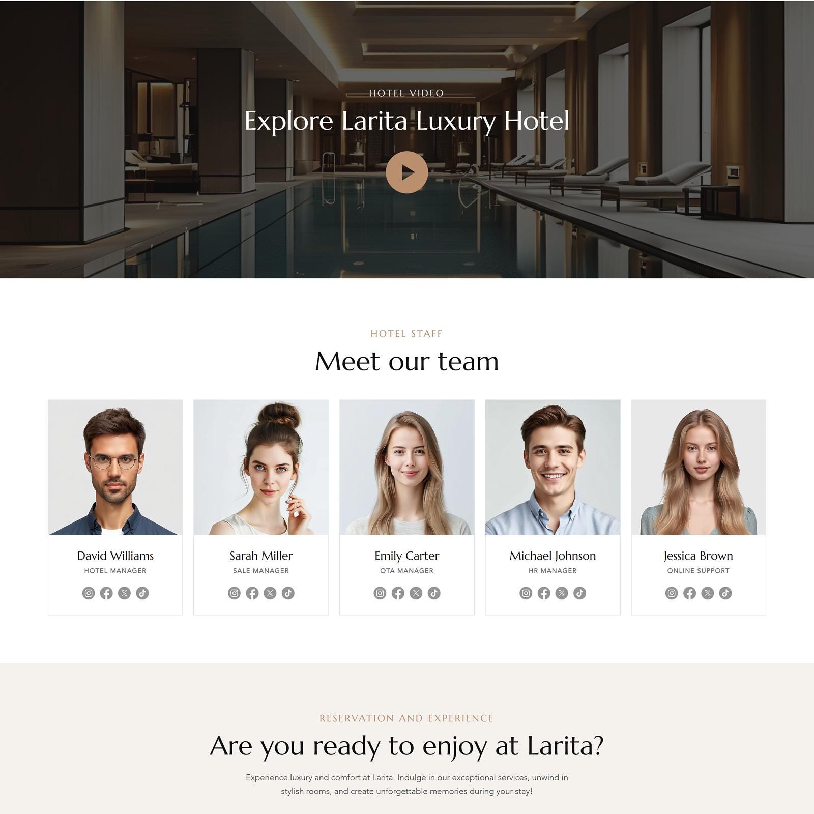 Wix Template for Hotels, Resort, Homestay, Hostel | Modern Web Design ...