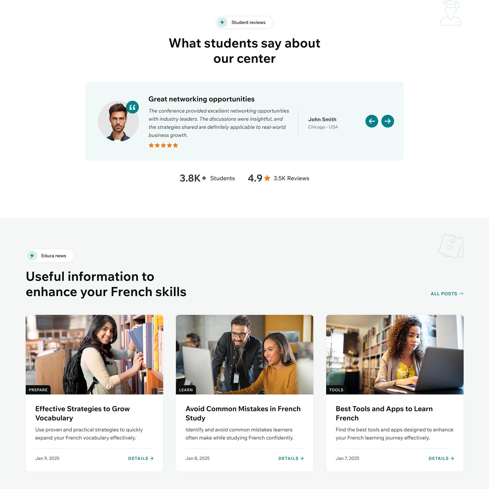 Wix Template for Education, Training, Courses & Teachers | Modern Web Design, Educa Website by ...