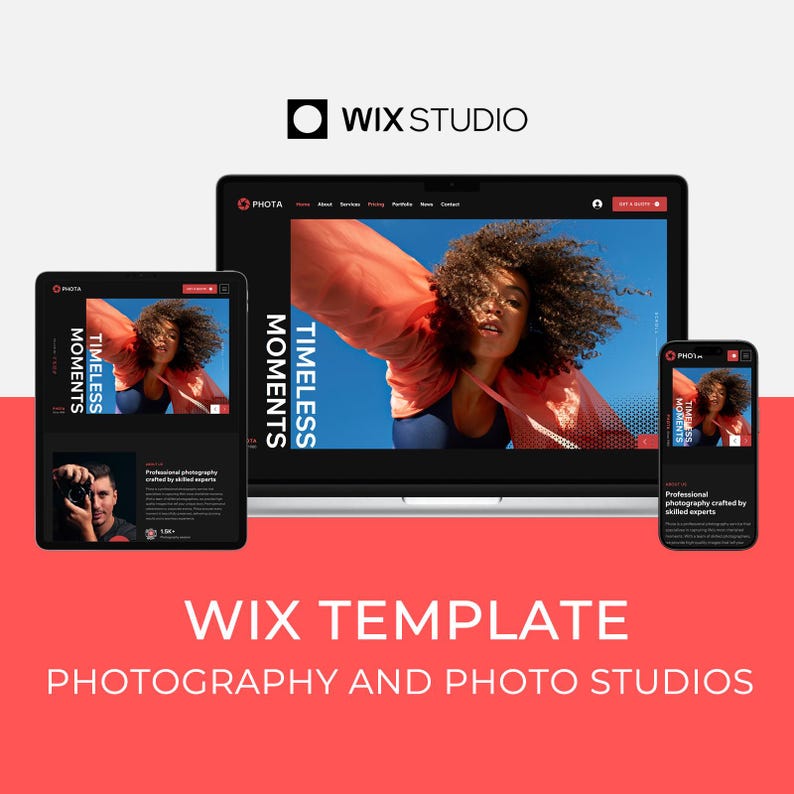Wix Template for Photographers or Photo Studios/photography Service ...
