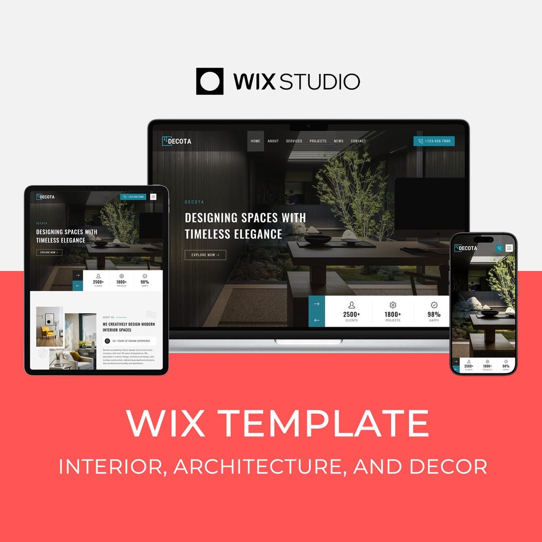 Wix Template for Interior, Architecture and Decoration Services ...