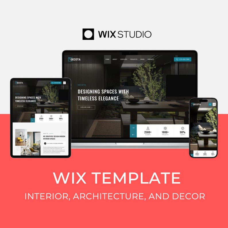 Wix Template for Interior, Architecture and Decoration Services ...