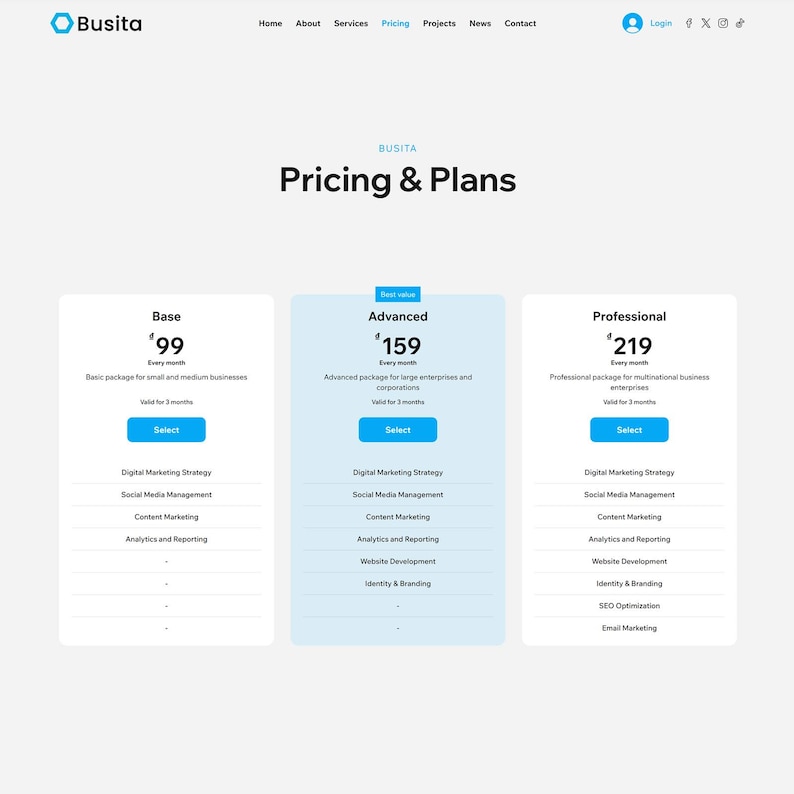 Wix Template for Corporate, Business Services, SAAS | Modern & Premium ...